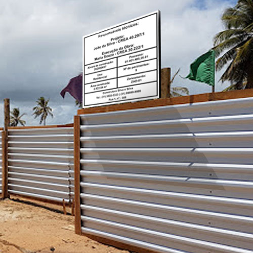 Placa de Obra 1x1m